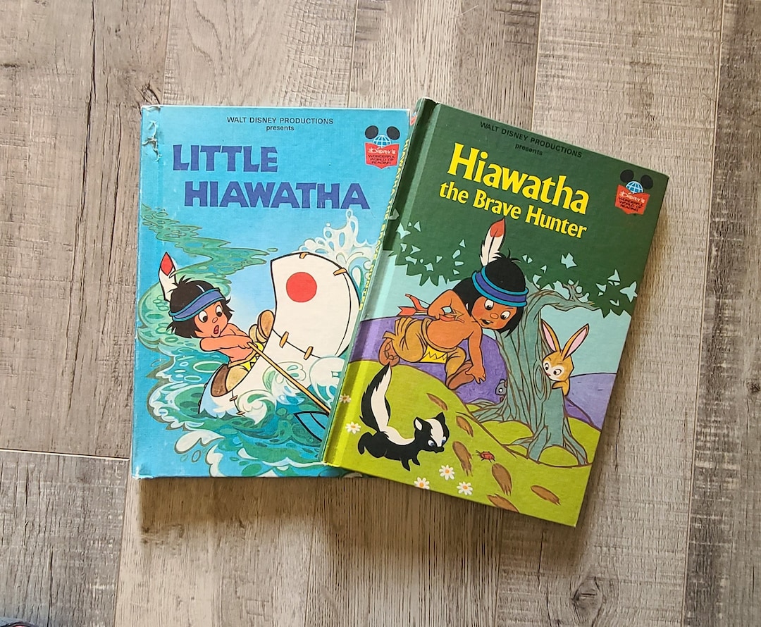 1970's Disney's Little Hiawatha Books-disney Wonderful World of Reading-vintage Disney-native ...