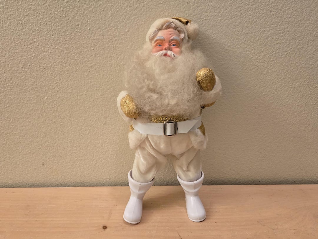 RARE 1960's Gold Howard Gale Rubber Face 14" Santa Doll-stuffed Santa ...