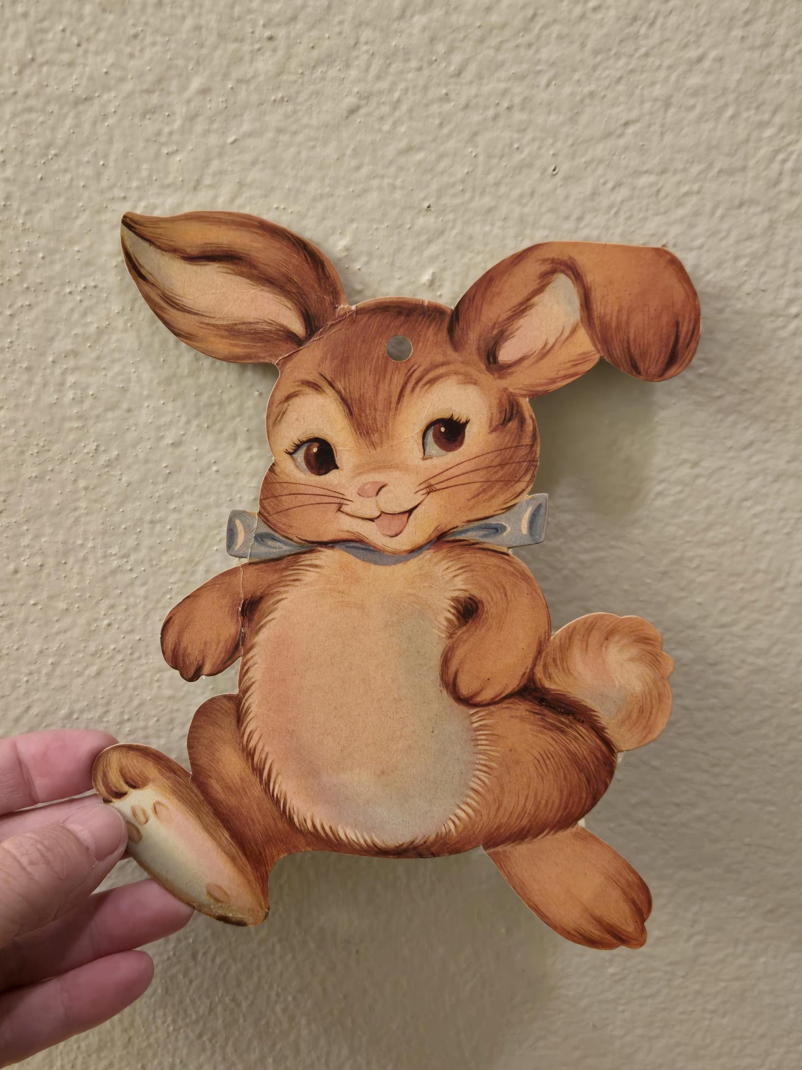 1960's 3pc Dennison Easter Bunny & Chick Cut Out Die Cut-vintage Easter ...