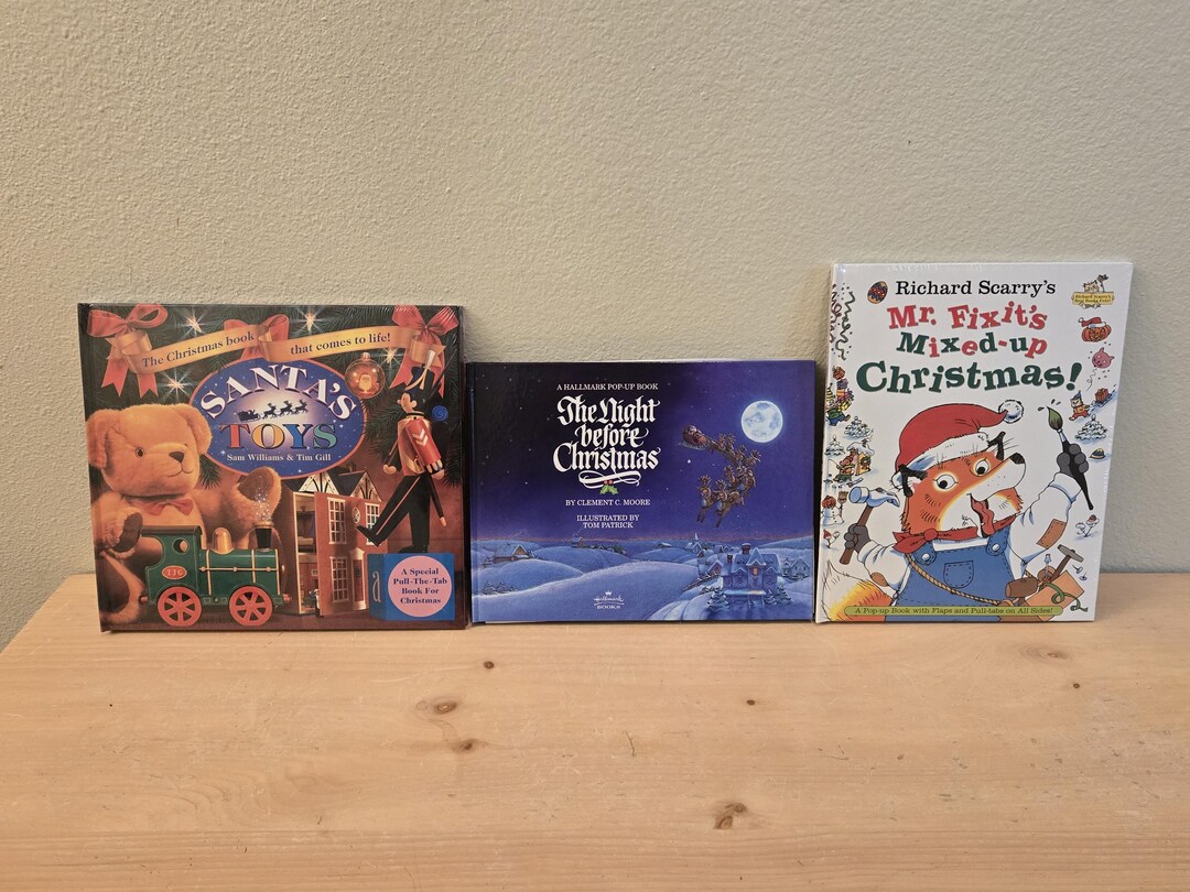 Vintage Christmas 3D Pop up & Pull Tab Books-hallmark Night Before ...