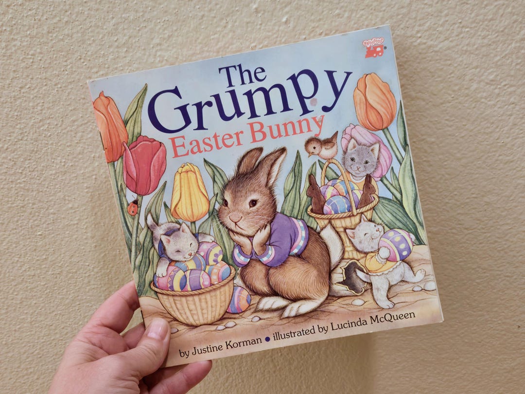 Vintage 1995 the Grumpy Easter Bunny Book-troll Associates-easter Decor ...