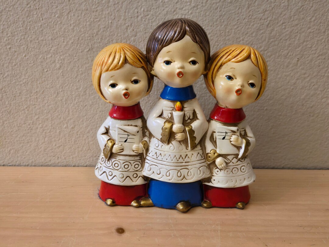 1950's Carolers Wind-up Music Box-silent Night-vintage Christmas ...