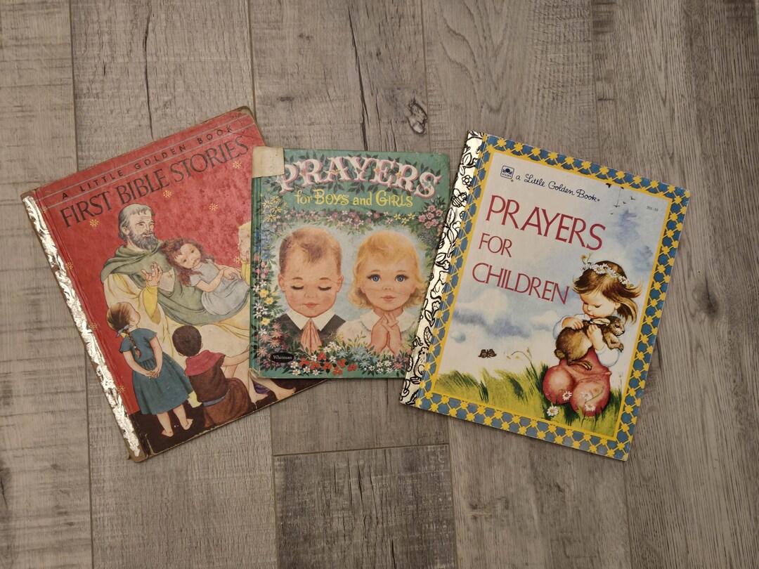 3pc 1950's-1970's Children's Prayer Books-bible Stories-golden Book ...