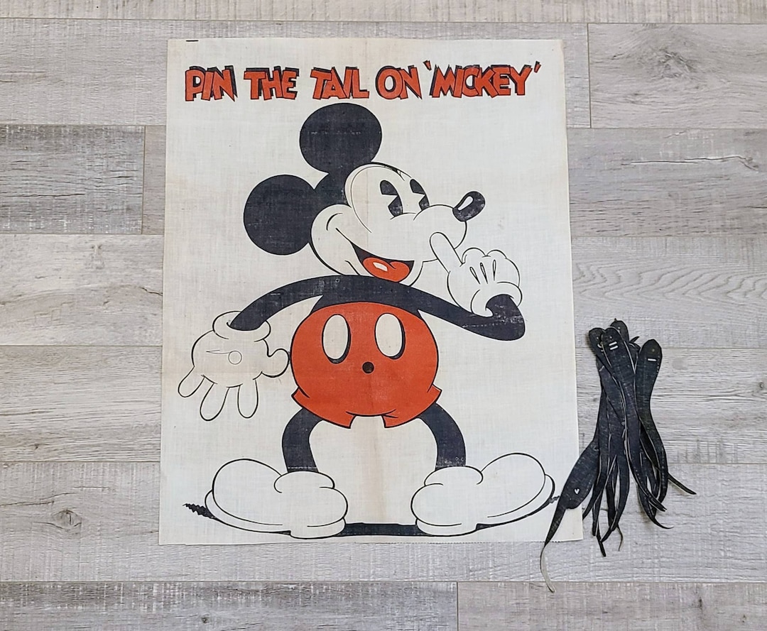 1934 Pin the Tail on Mickey Game by Mark's Bros-mickey Mouse-vintage ...