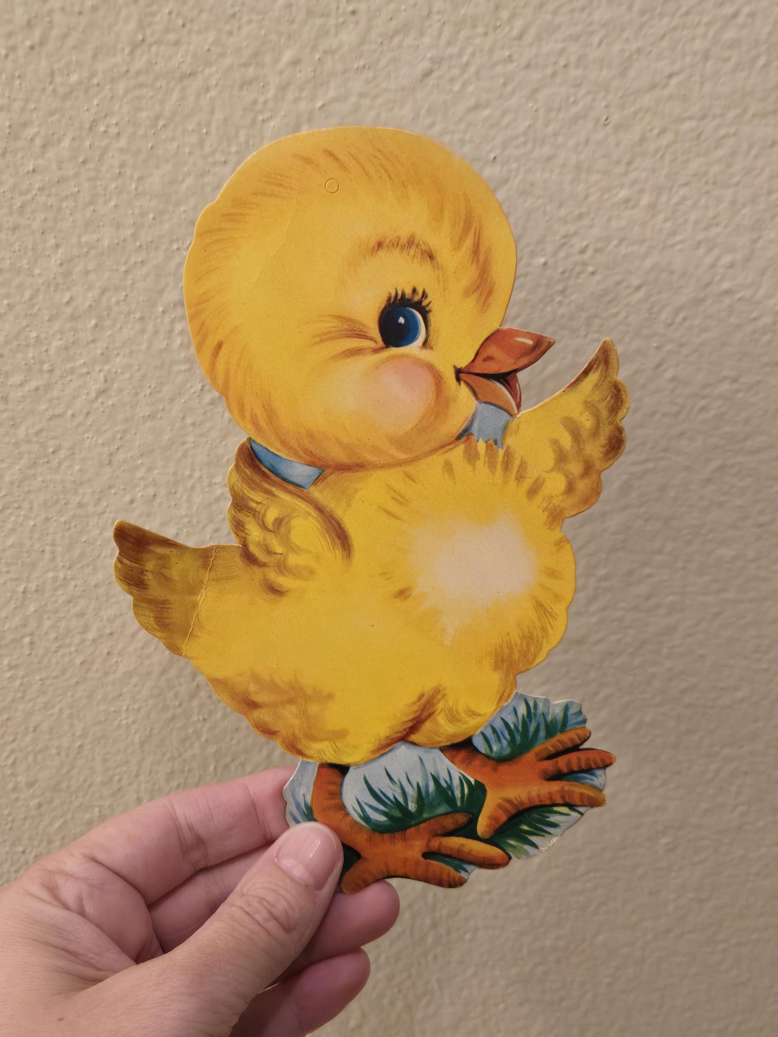 1960's 3pc Dennison Easter Bunny & Chick Cut Out Die Cut-vintage Easter ...