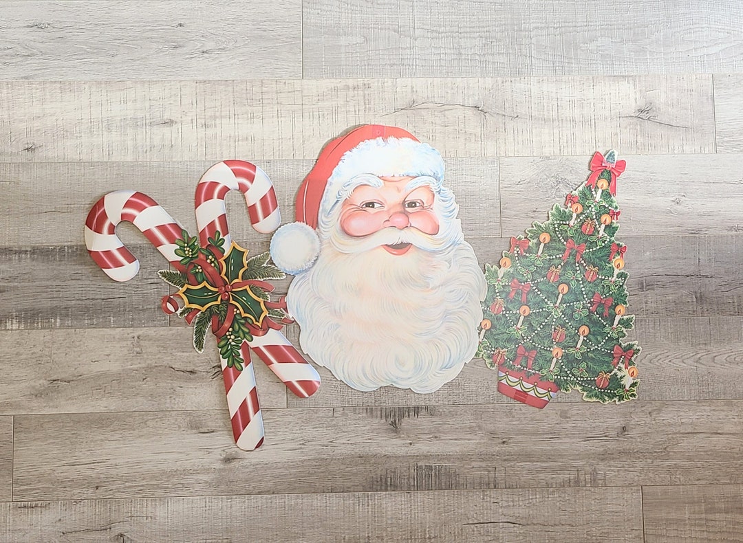 3pc RARE Vintage Beistle Christmas Die Cuts-vintage Christmas-double ...