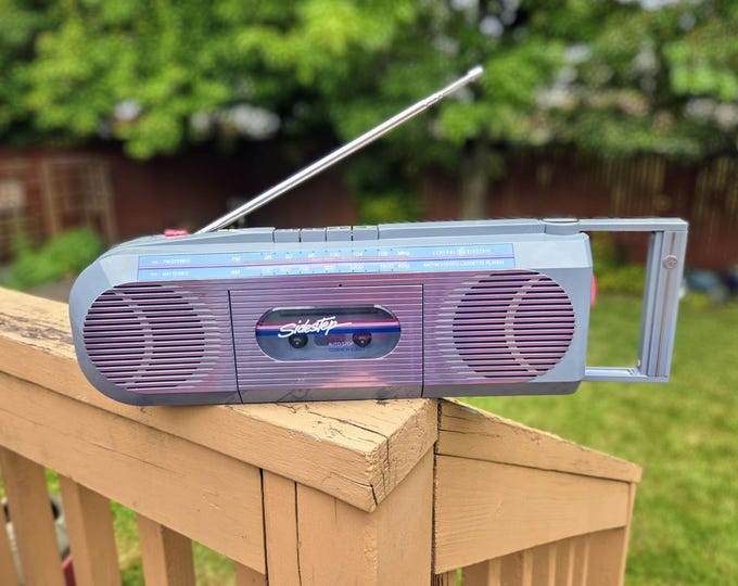 1980's GE Sidestep Portable Transistor Radio & Tape Player Stereo Am/fm ...