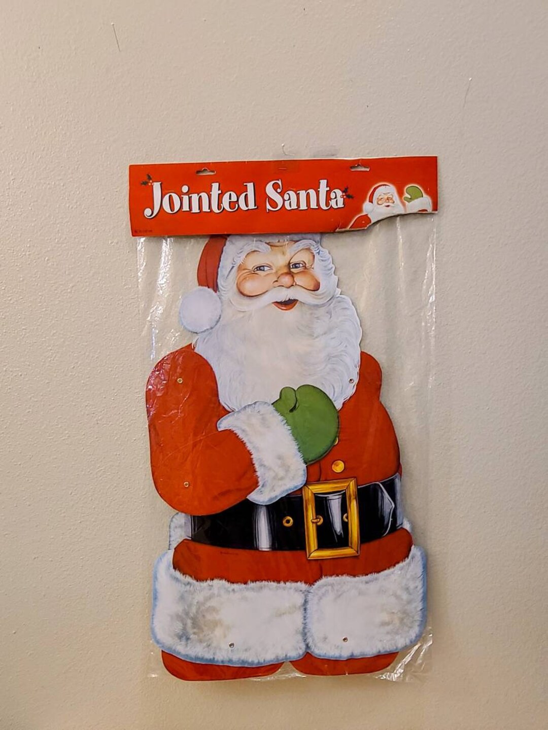 3 1/2 Ft 1978 Beistle Jointed Santa Die Cut-3 1/2 Foot-vintage ...
