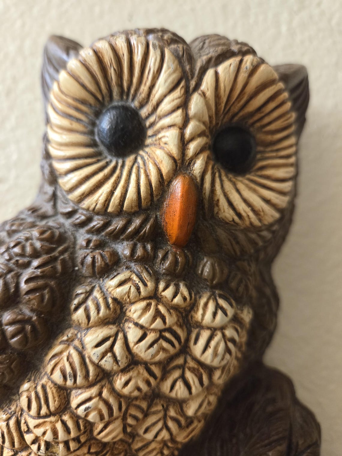 1970's Owl Plaque Wall Hanging-owl Wall Decor-mid Century Modern-cabin ...