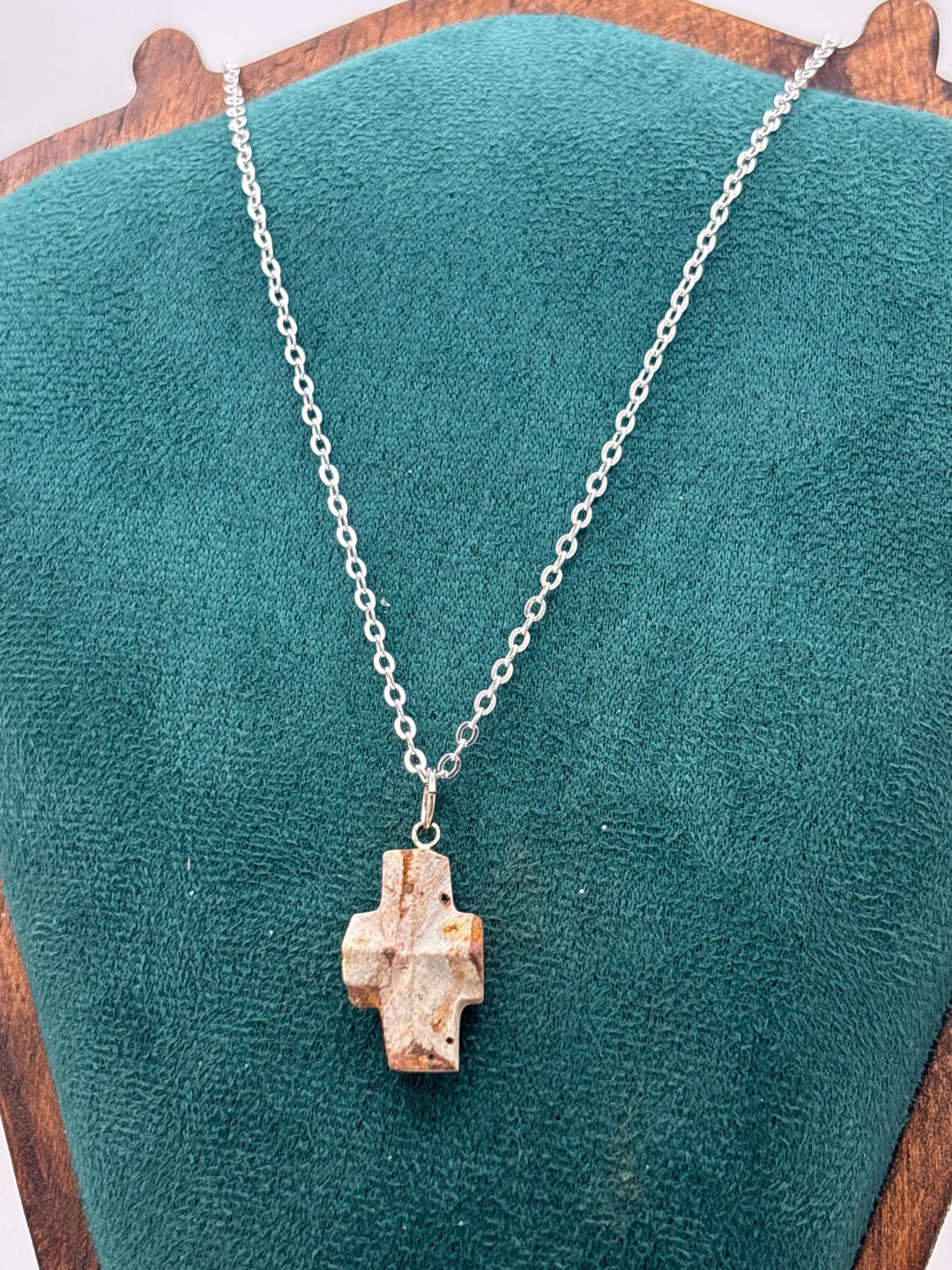 Fairy Stone Cross Necklace, Staurolite Christian Cross Pendant - Etsy