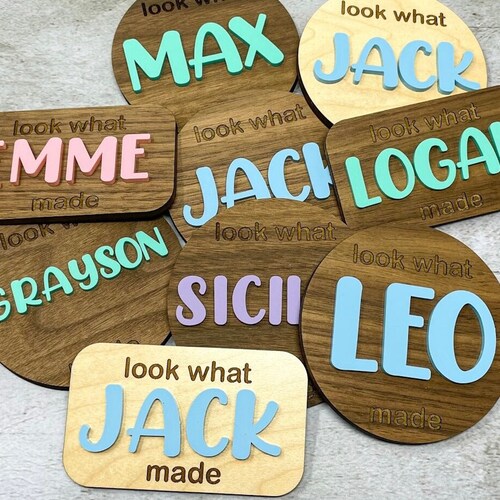 Personalized Kids Name Magnets Look What I Made Kids Artwork - Etsy