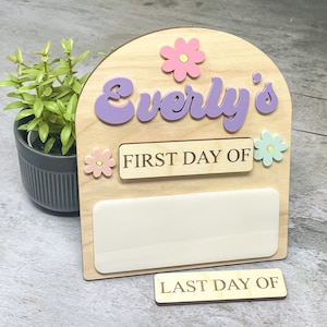 Back to School Sign - First Day of School - Last Day of School - Retro ...