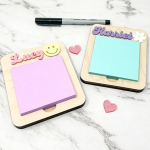 Personalized Sticky Note Holder - Post It Note Holder L Personalized ...