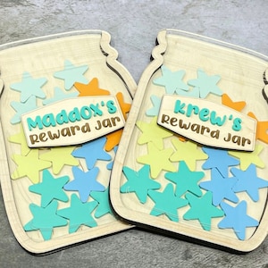 Personalized Kids Reward Jar, Chore Jar, Classroom Reward Jar, Kindness ...