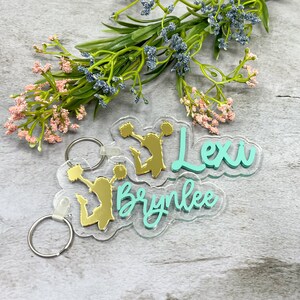 Cheer Name Tag - Back to School, Personalized Keychain, Backpack Tags ...