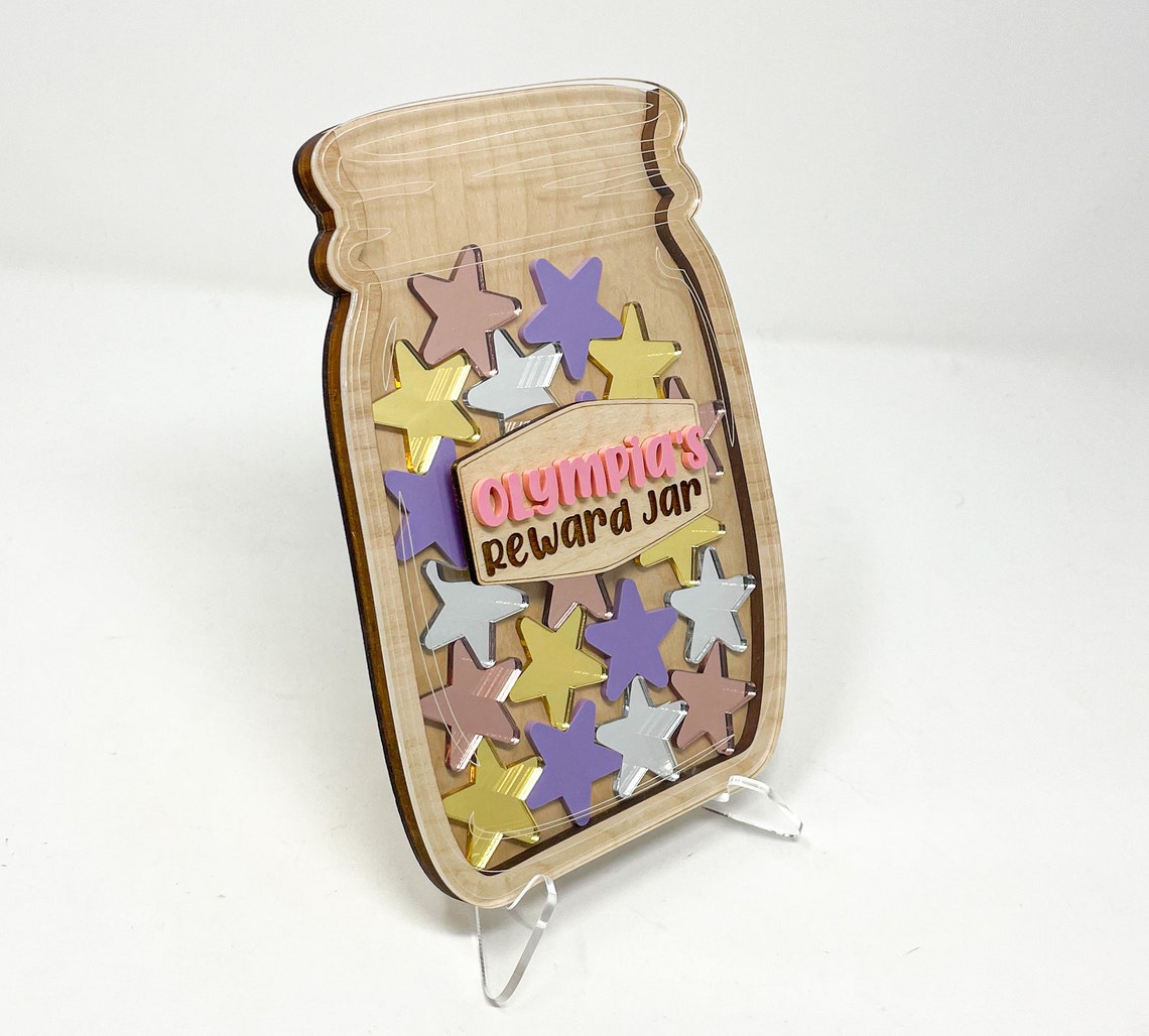 Personalized Kids Reward Jar, Chore Jar, Classroom Reward Jar, Kindness ...