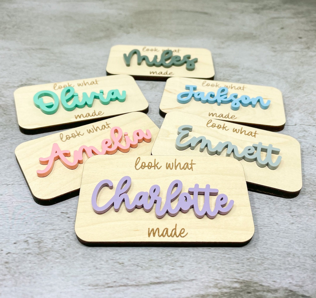 Look What I Made Magnet - Kids Name Magnets - Easter Gift - Kids ...