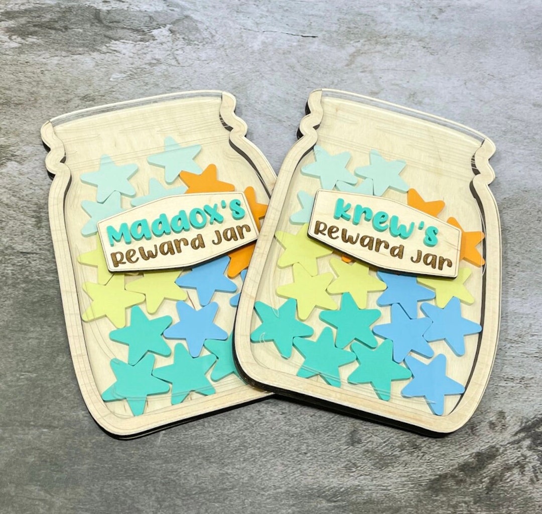 Personalized Kids Reward Jar, Chore Jar, Classroom Reward Jar, Kindness ...
