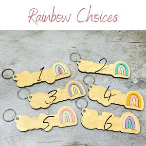 Personalized Kids Backpack Name Tags - Rainbow - Luggage Tag, Rainbow ...