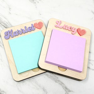 Personalized Sticky Note Holder - Post It Note Holder L Personalized ...