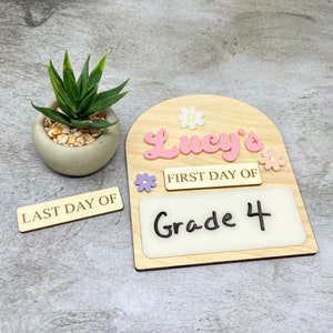 Back to School Sign - First Day of School - Last Day of School - Retro ...
