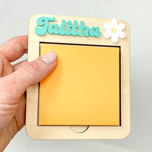 Personalized Sticky Note Holder - Post It Note Holder L Personalized ...
