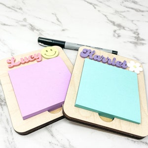 Personalized Sticky Note Holder Post It Note Holder L Personalized Note ...