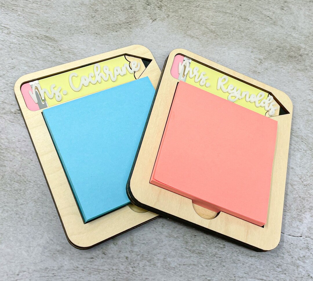Teacher Sticky Note Holder Post It Note Holder L - Etsy