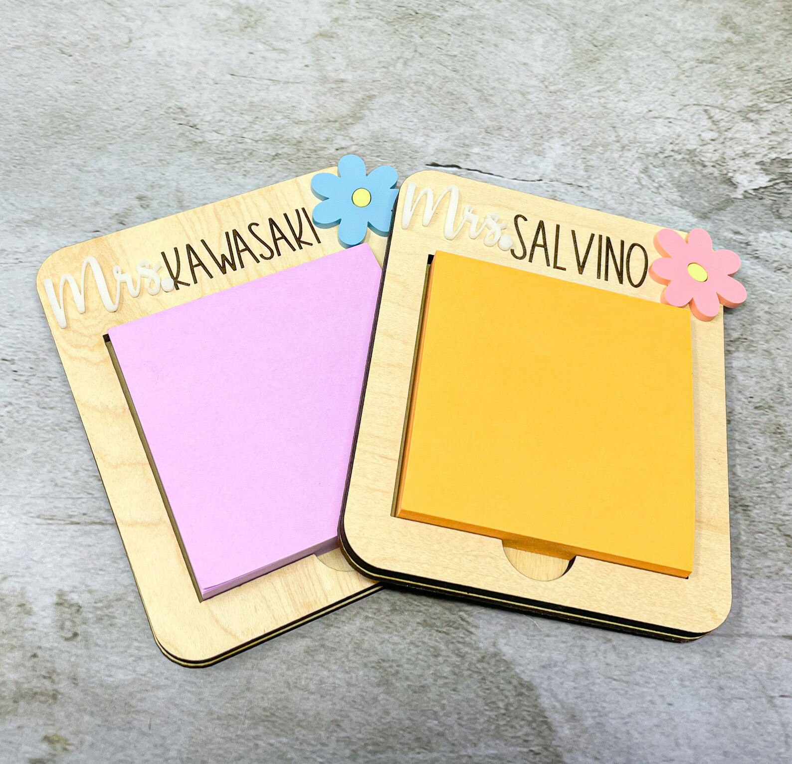 Personalized Sticky Note Holder - Post It Note Holder L Teacher Gift ...