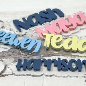 Kids Backpack Name Tags Back to School, Personalized Keychain, Backpack ...