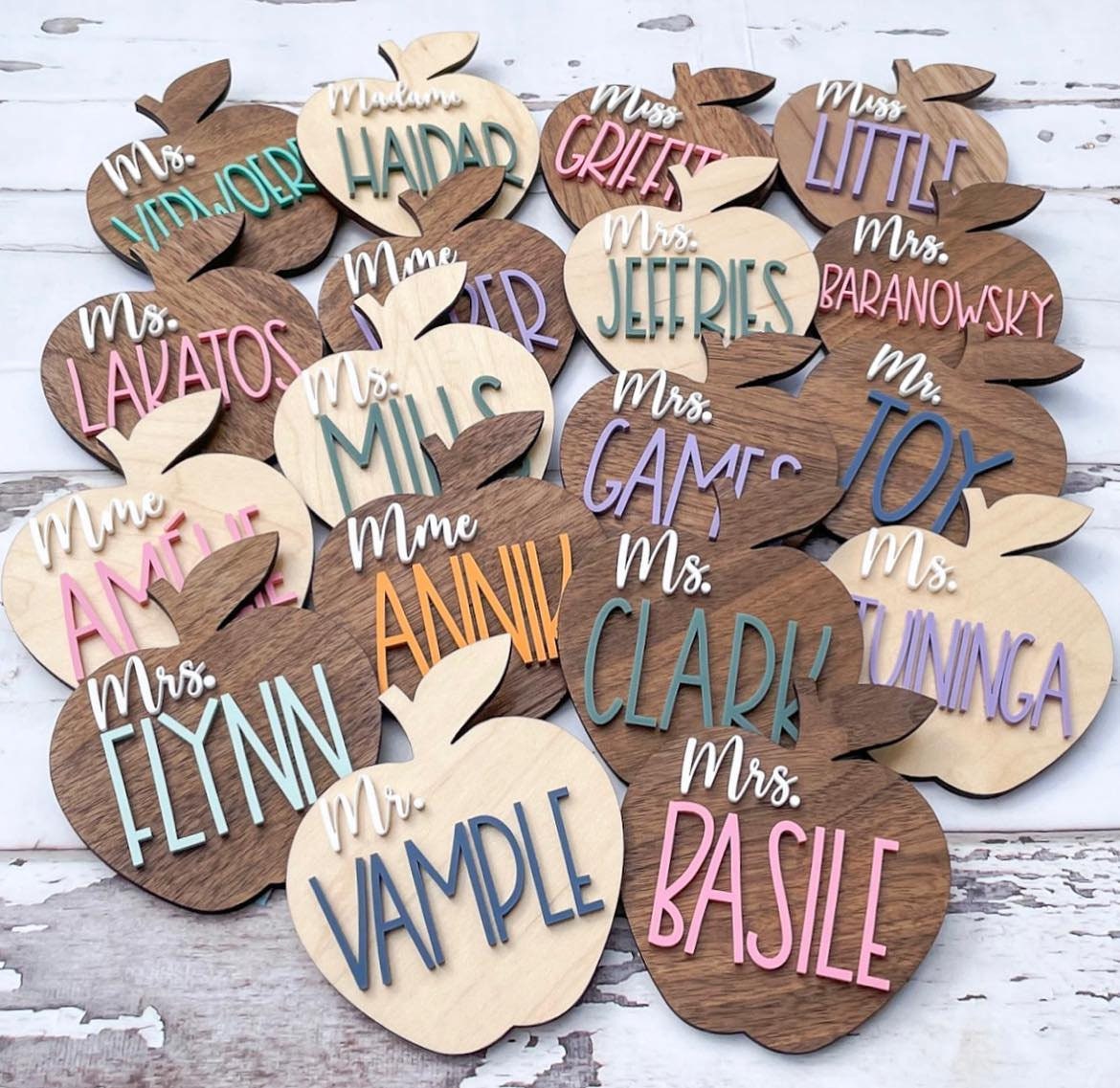 Personalized Teacher Apple Magnet Teacher Gift End of Year - Etsy Canada