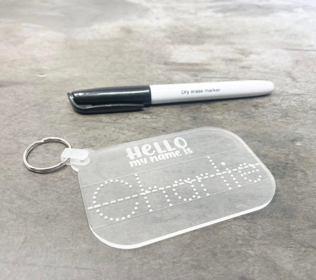 Kids Dry Erase Backpack Name Tag - Back to School, Personalized ...