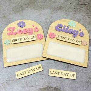 Back to School Sign - First Day of School - Last Day of School - Retro ...
