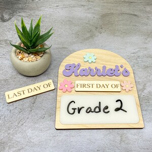 Back to School Sign - First Day of School - Last Day of School - Retro ...