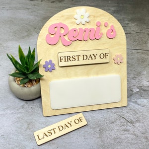 Back to School Sign - First Day of School - Last Day of School - Retro ...