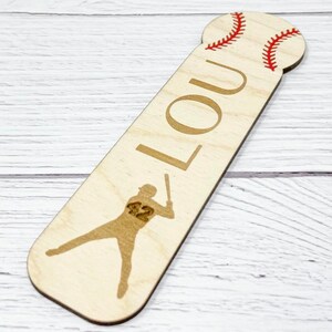 Personalized Wooden Baseball Bookmark - Etsy