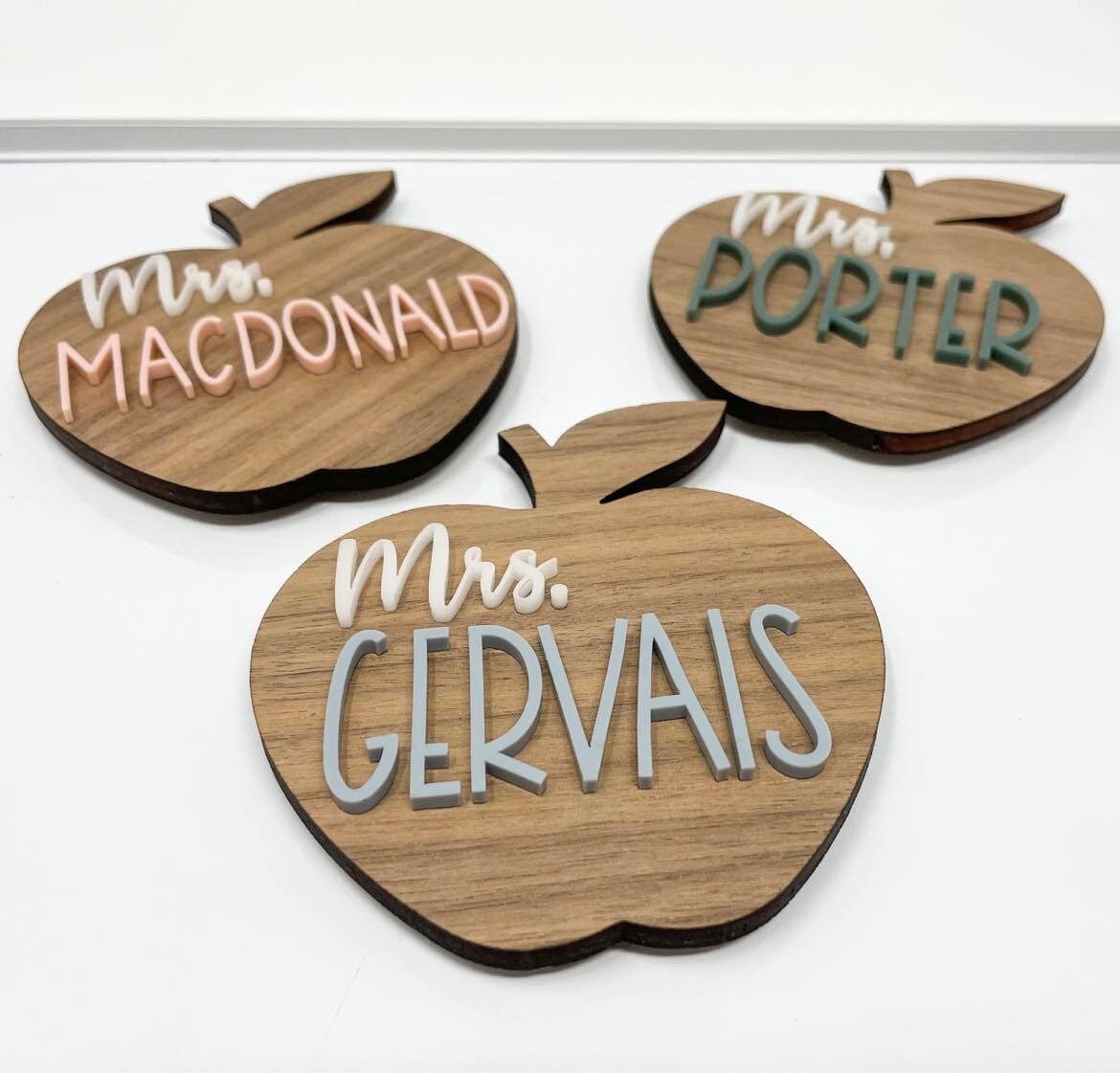 Personalized Teacher Apple Magnet Teacher Gift End of Year - Etsy Canada