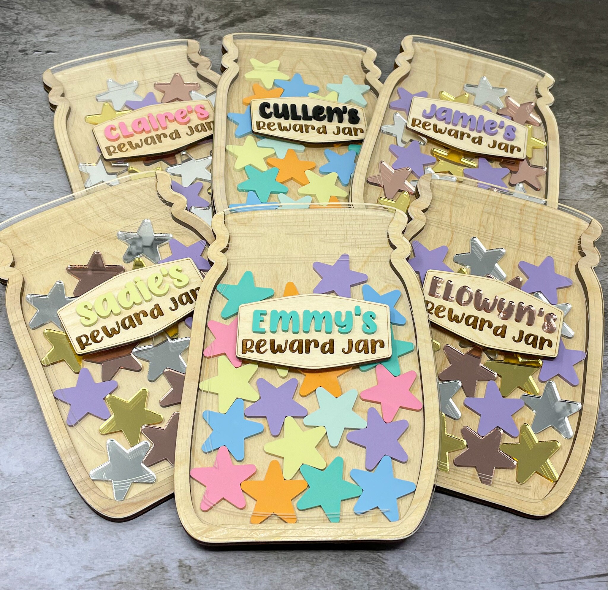 Personalized Kids Reward Jar, Chore Jar, Classroom Reward Jar, Kindness ...