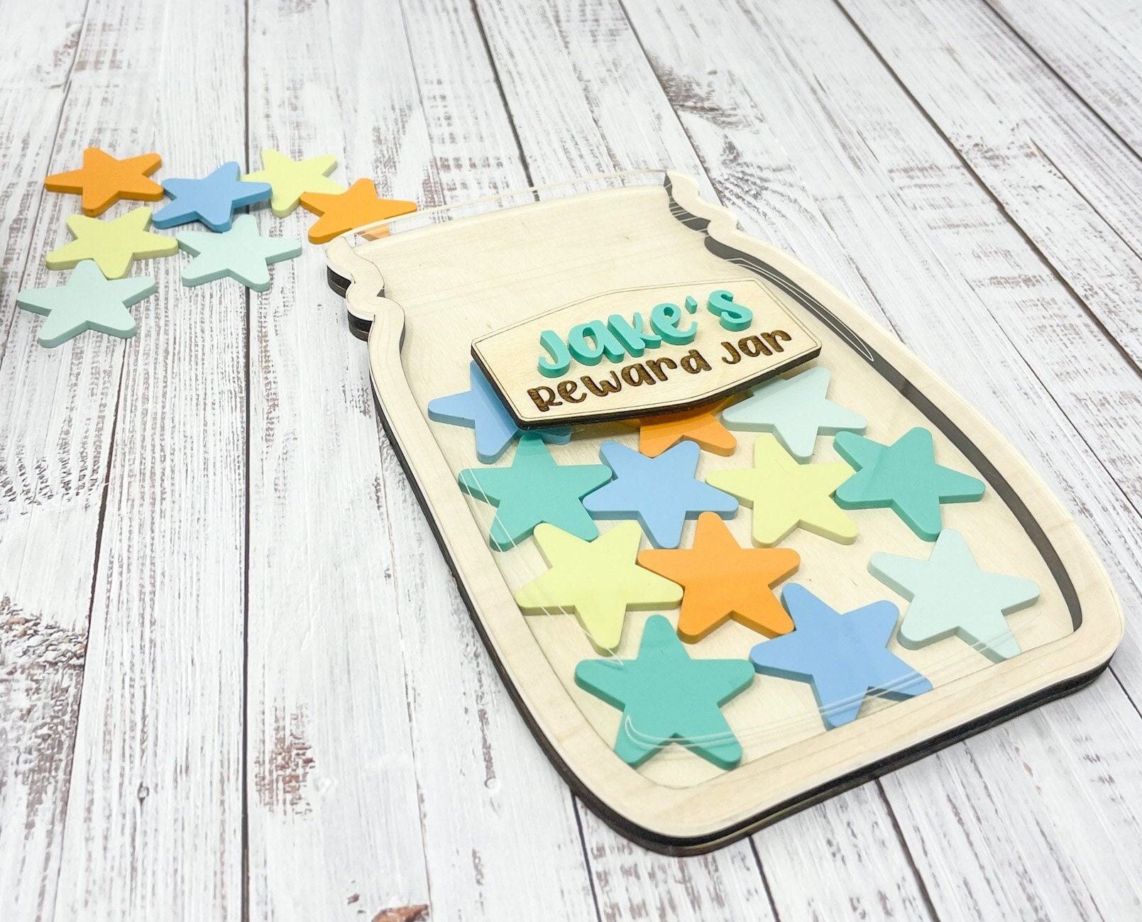 Personalized Kids Reward Jar, Chore Jar, Classroom Reward Jar, Kindness ...
