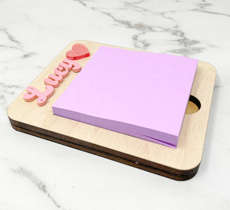 Personalized Sticky Note Holder Post It Note Holder L - Etsy