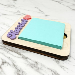 Personalized Sticky Note Holder - Post It Note Holder L Personalized ...
