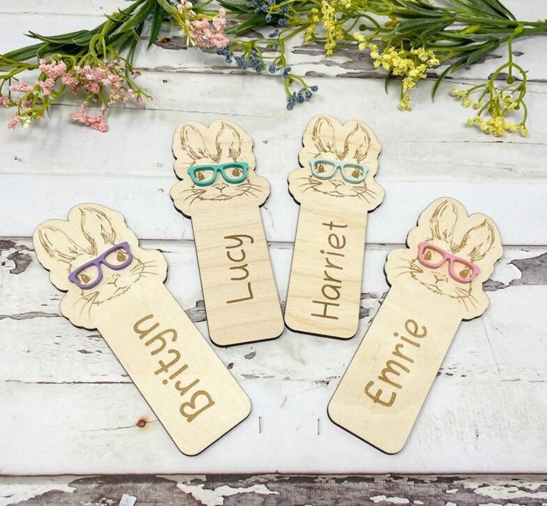 Personalized Bunny Bookmark - Easter Gift, Gifts for Readers, Bookmarks ...