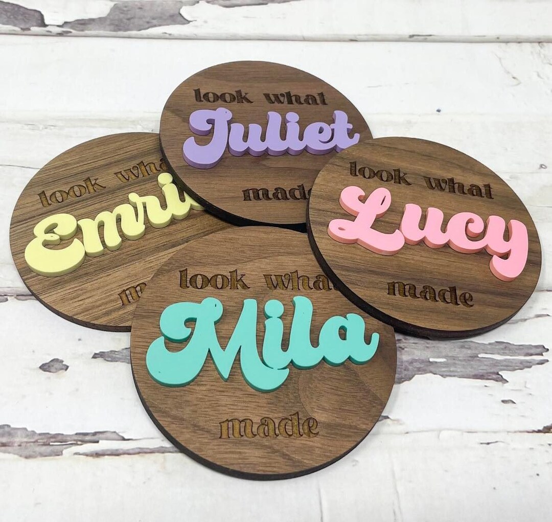 Personalized Kids Name Magnets, Look What I Made, Retro Magnets, Kids ...