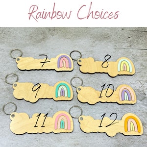 Personalized Kids Backpack Name Tags - Rainbow - Luggage Tag, Rainbow ...