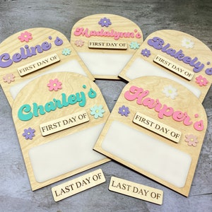 Back to School Sign - First Day of School - Last Day of School - Retro ...