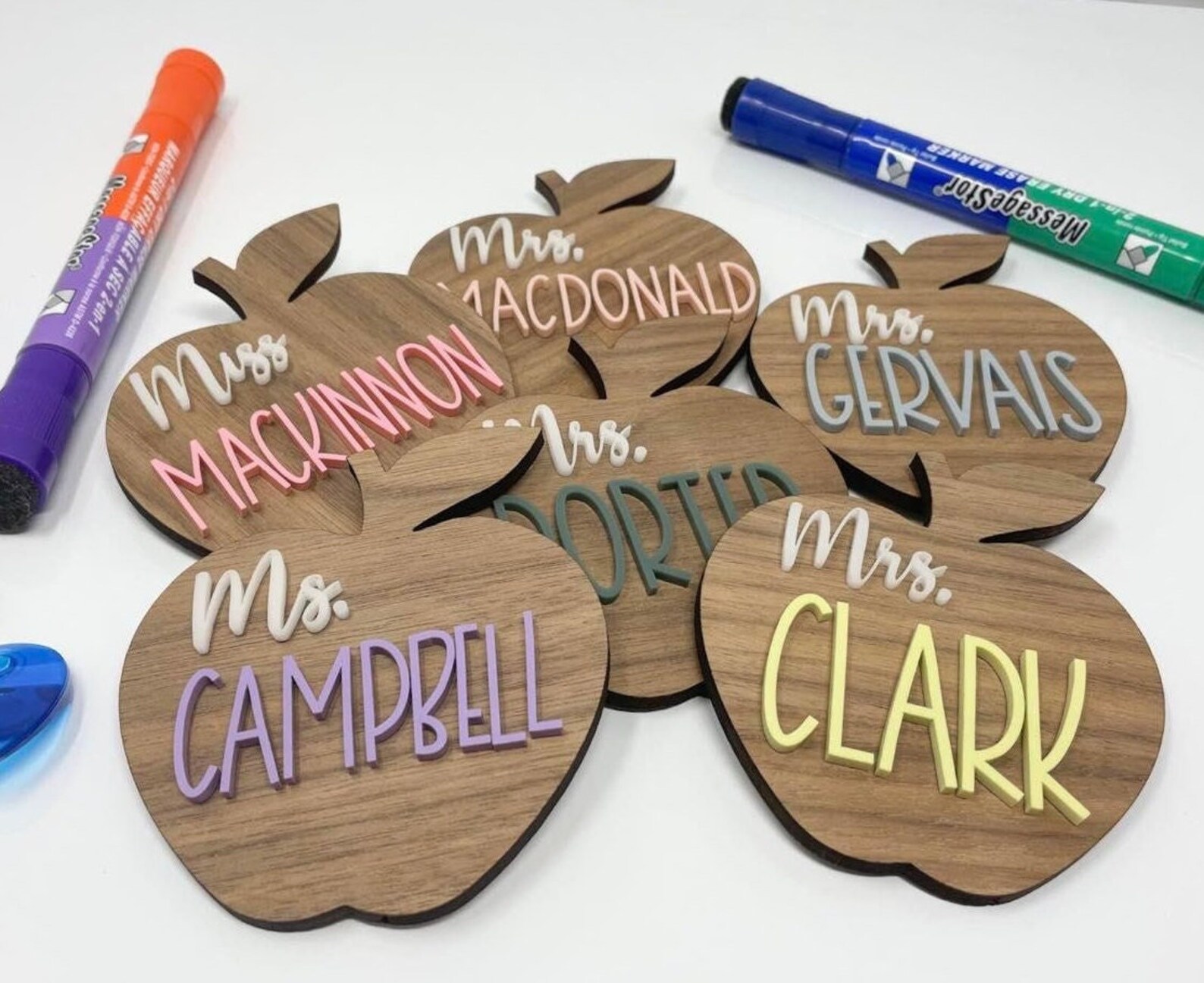 Personalized Teacher Apple Magnet Teacher Gift End of Year - Etsy Canada