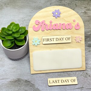 Back to School Sign - First Day of School - Last Day of School - Retro ...