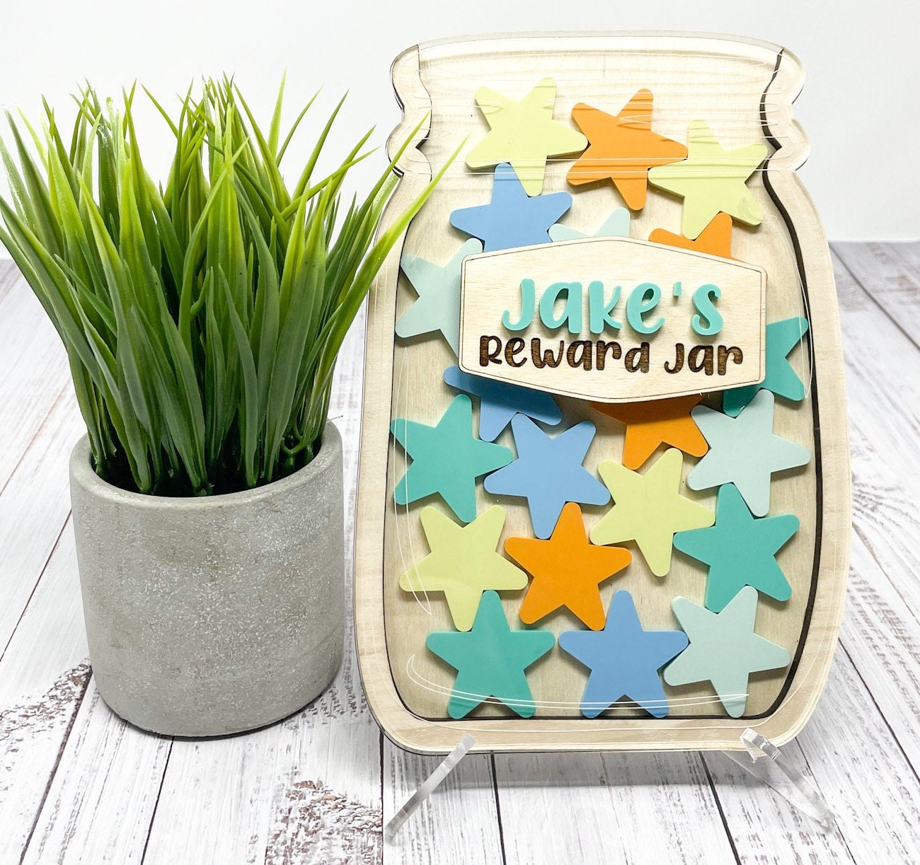 Personalized Kids Reward Jar, Chore Jar, Classroom Reward Jar, Kindness ...