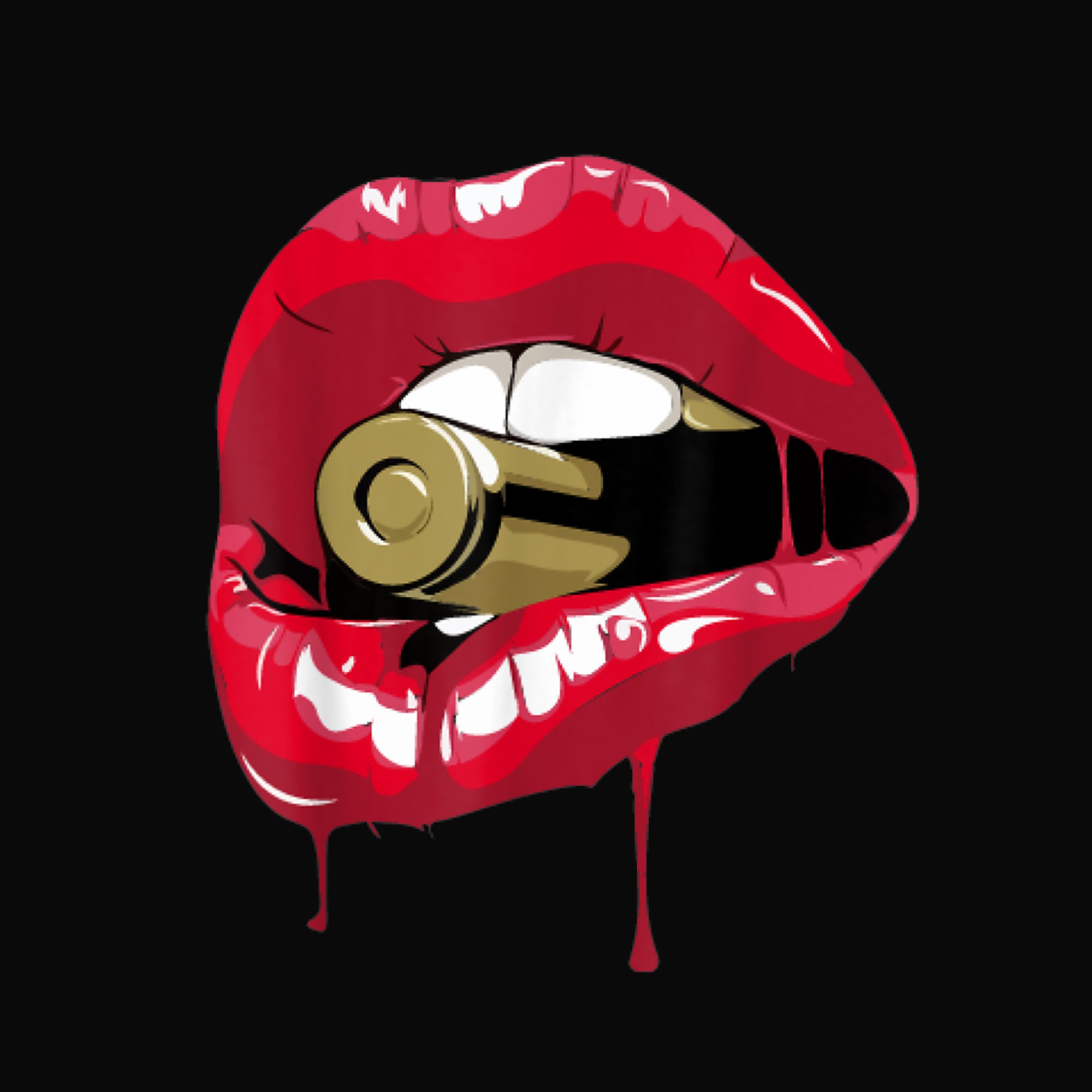 Red Lips Bullet Biting Png Digital Download File Png Etsy