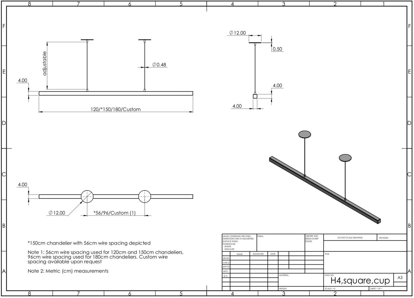 Alpine Linear Suspension Pendent Light | Modern Chandelier | Nordic ...